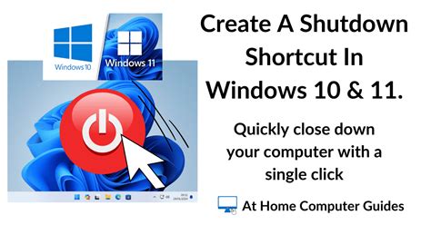 how to create a quick shutdown button in windows 10 and 11 at home