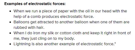 Electrostatic Force Examples