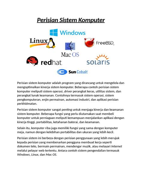 Perisian Sistem Komputer Pdf