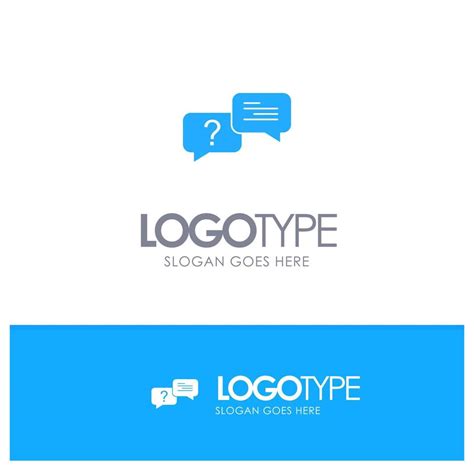 Chat Bubble Popup Message Blue Solid Logo With Place For Tagline 17965309 Vector Art At Vecteezy