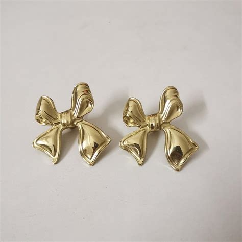 Brass Casting Bow Knobs Solid Brass Drawer Pull Bow Doorknob Bow Knot Knobs Drawer Pulls