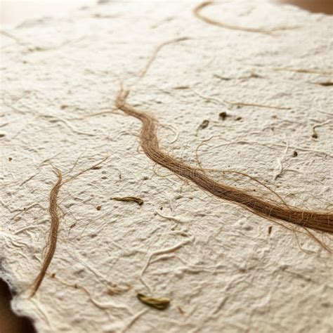 Handmade Paper With A Textured Surface Featuring Embedded Natural