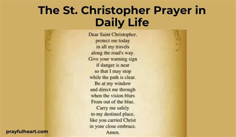 St Christopher Prayer Pray For Protection And Safe Travels