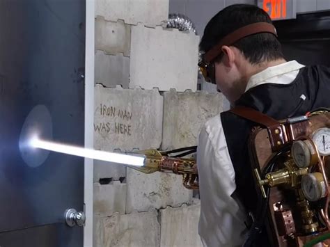 Youtuber Makes Life Like Lightsaber That Destroys Concrete At 2200 Degrees Celsius