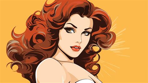 Retro Comic Book Style Cartoon Of A Sexy Woman Premium Ai Generated