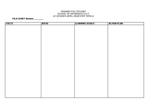 Fila Chart Template Pdf