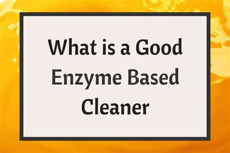 What Is A Good Enzyme Based Cleaner Xion Lab
