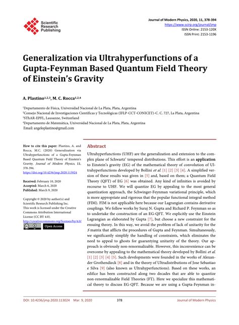 Pdf Generalization Via Ultrahyperfunctions Of A Gupta Feynman Based Quantum Field Theory Of