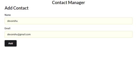 GitHub DevanshuDesai15 React Contact Management App