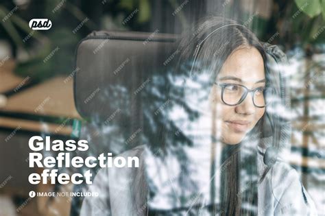 Premium Psd Glass Reflection Photo Effect