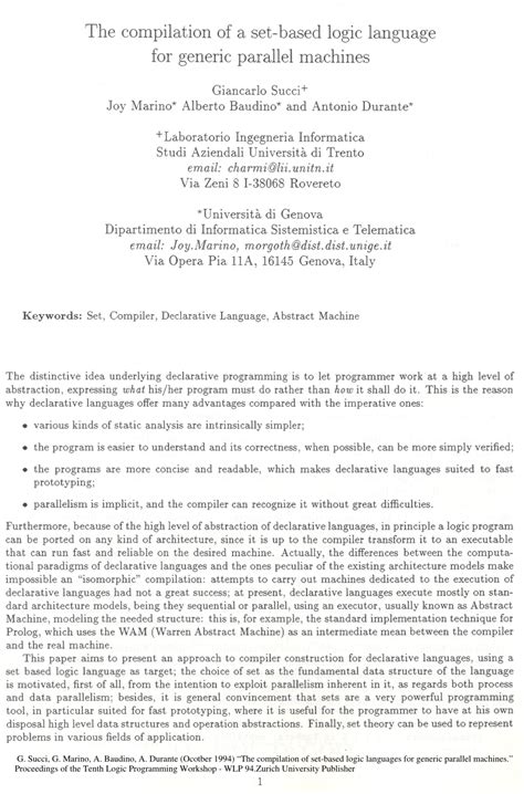 pdf the compilation of a set based logic language for generic
