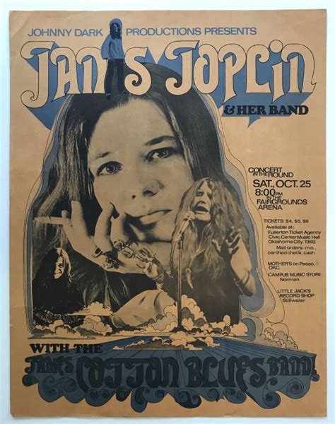 Sold At Auction 1969 Janis Joplin Concert Poster