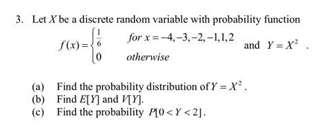 solved 3 let x be a discrete random variable with
