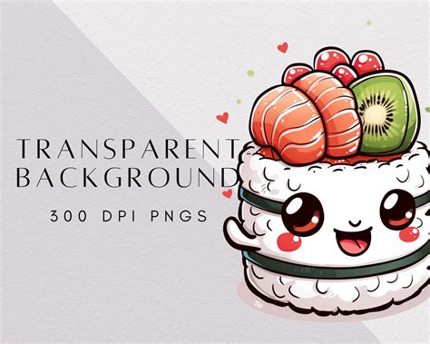 Cute Sushi Clipart Png Food Decoration Png Japanese Sushi Clip Art