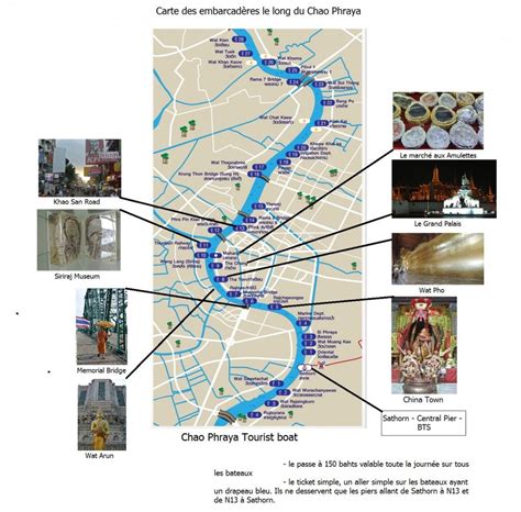 Carte Du Fleuve Chao Phraya