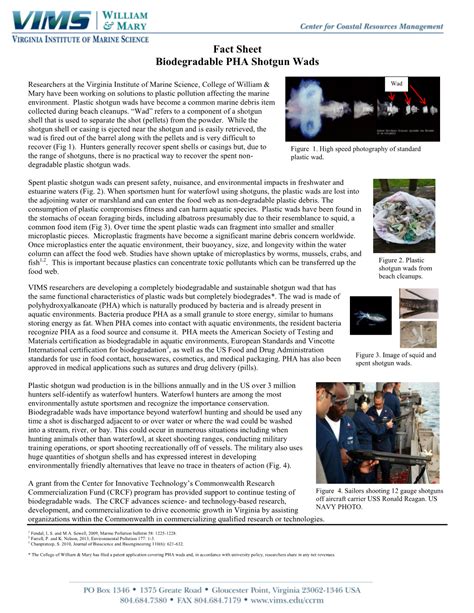 Fact Sheet Biodegradable Pha Shotgun Wads Docslib