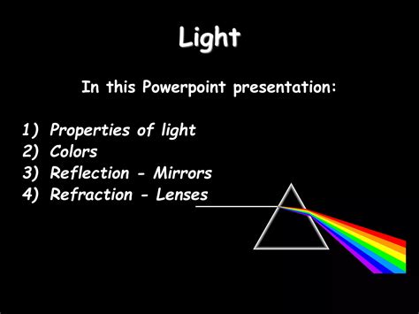Physics Behind Light Ppt