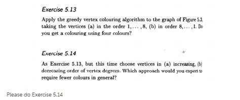 solved exercise 5 13 apply the greedy vertex colouring