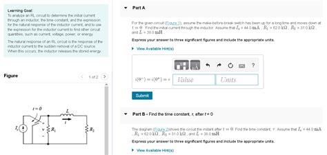 Solved Part A Learning Goal To Analyze An RL Circuit To Chegg Com
