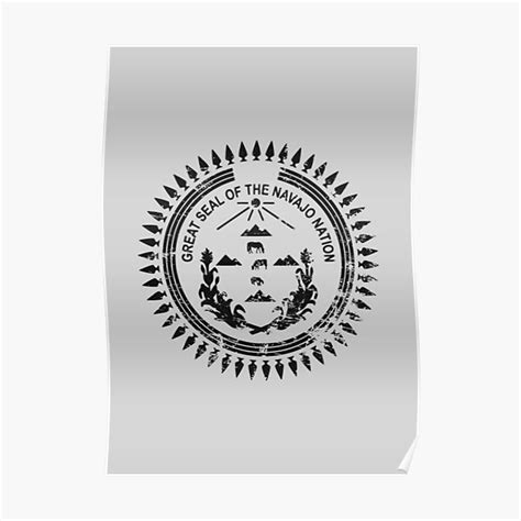 Navajo Nation Seal Poster By Geekone Redbubble
