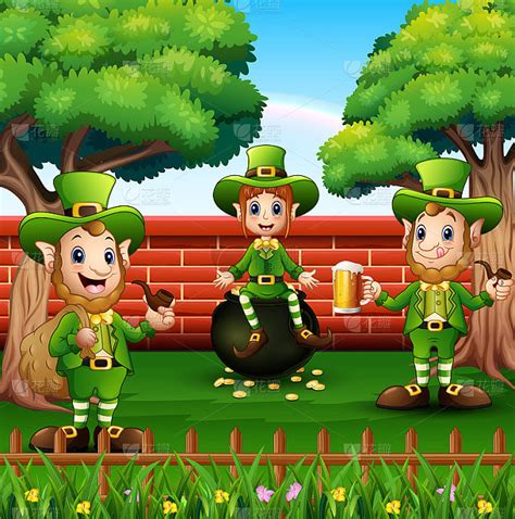 与小精灵庆祝圣帕特里克节快乐