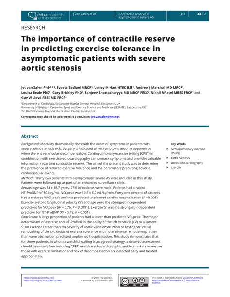 Pdf The Importance Of Contractile Reserve In Predicting Exercise
