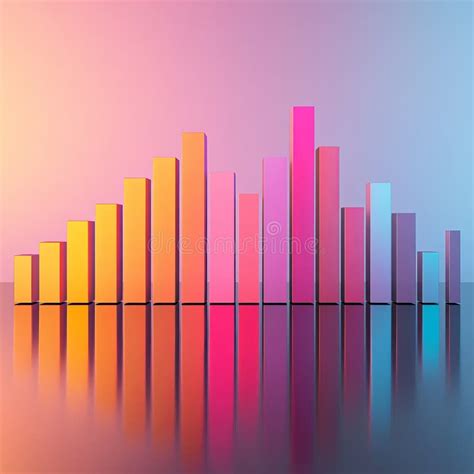Colorful 3d Bar Chart Reflecting Financial Business Growth And Data