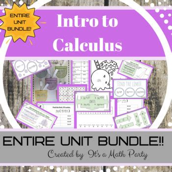 Introduction To Calculus And Limits ENTIRE UNIT BUNDLE By It S A Math Party