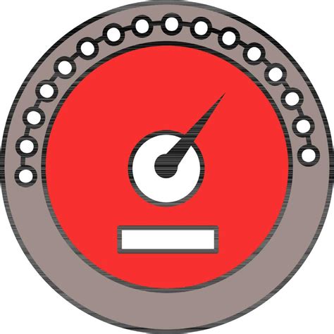 Speedometer Icon In Red And Gray Color 24454217 Vector Art At Vecteezy