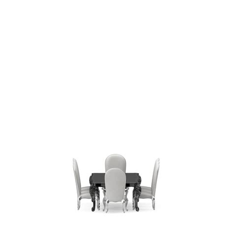 Isometric Table Set Front D Render PNG