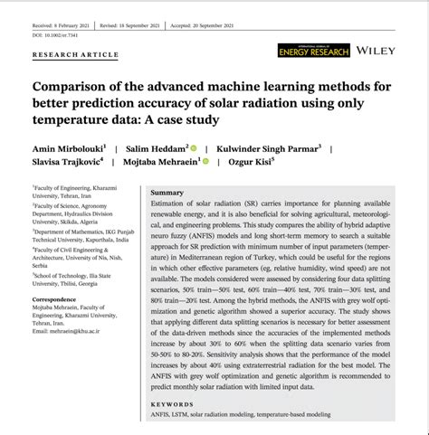 Pdf Comparison Of The Advanced Machine Learning Methods For Better Prediction Accuracy Of