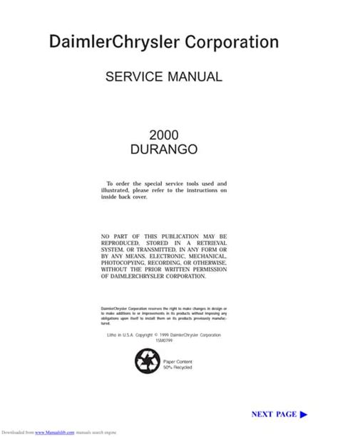2000 Durango Pdf