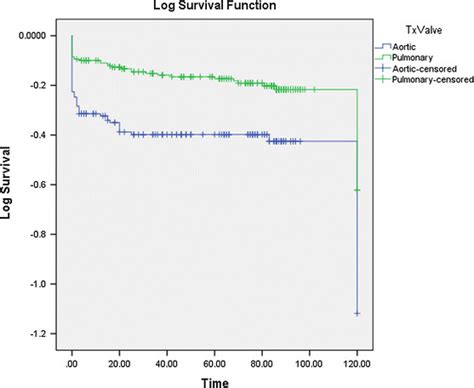 Log Survival Function A Comparison Based On Type Of Homograft