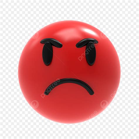 Angry Face Emoji Clipart Hd Png Angry Red Face 3d Render Emoji