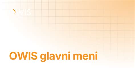 Owis Glavni Meni Learn Owis