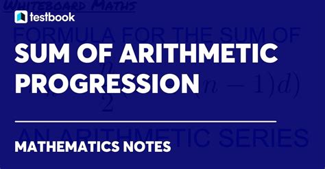 Sum Of Arithmetic Progression Formula For Nth Sum Of N Terms