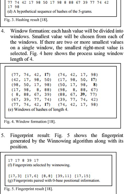 figure 3 from the implementation of winnowing algorithm for plagiarism