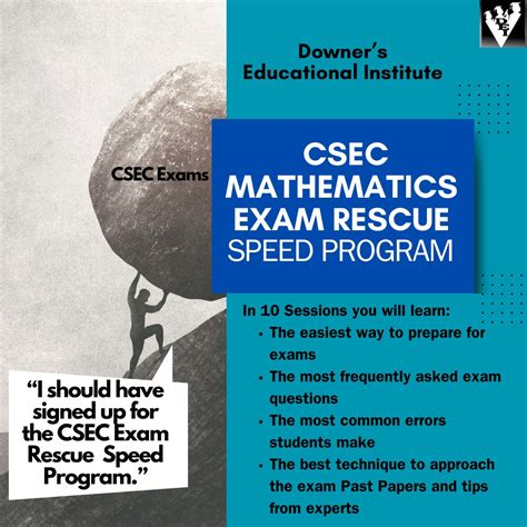 register now for csec downer s educational institute