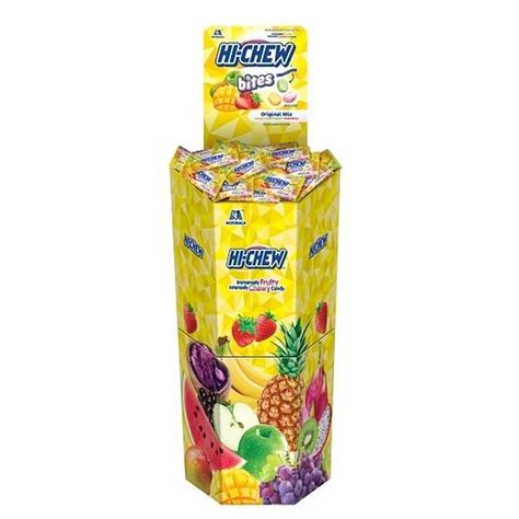 Hi Chew Original Mix Bites Candy Twist Dump Bin Shipper 72 Count