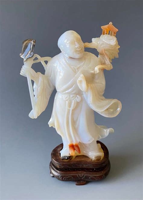 Chinese Antique Agate Carving Of A Lohan 1507826 Zentner Collection