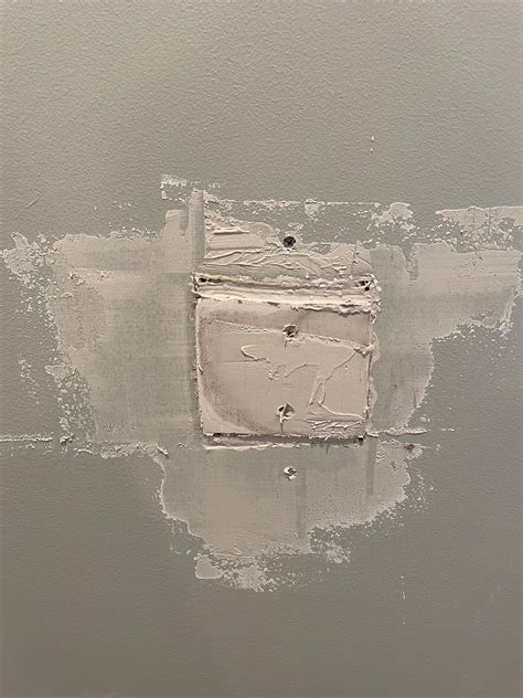 Drywall Patch Is Sticking Out Quite A Bit From The Wall We Gave Up What Do We Do Rdiy