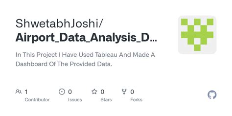 Github Shwetabhjoshi Airport Data Analysis Dashboard In This Project I Have Used Tableau And