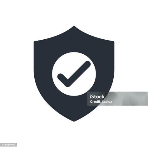 방패 확인 표시 아이콘 벡터 그림입니다 플랫 스타일의 확인 표시 아이콘이 있는 방패 흰색 격리된 배경에 벡터 그림을 보호합니다 체크 표시 가드 비즈니스 개념 막는 동작에