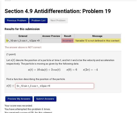 Solved Section 49 Antidifferentiation Problem 15 Previous