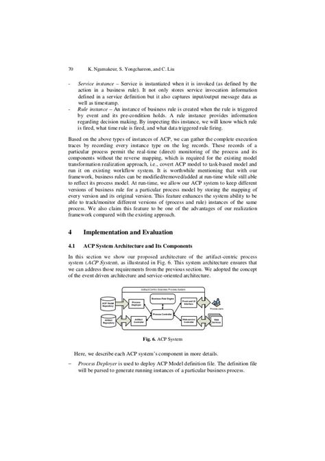 A Framework For Realizing Artifact Centric Business Processes In Soa