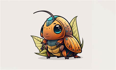 Cute Roach Kawaii Clipart Graphic By Poster Boutique · Creative Fabrica