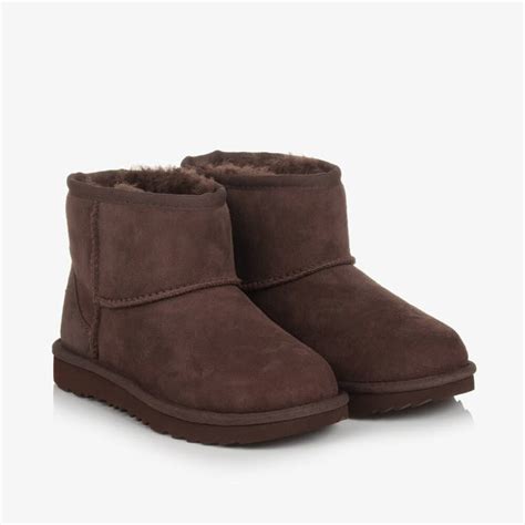 Dark Brown Classic Mini Ii Suede Leather Boots Suede Leather Boots