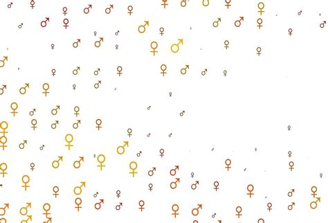 Light Orange Vector Pattern With Gender Elements 16533009 Vector Art