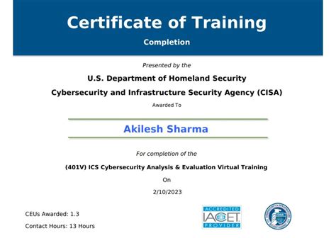Ics Cybersecurity Analysis And Evaluation Virtual Training 401v
