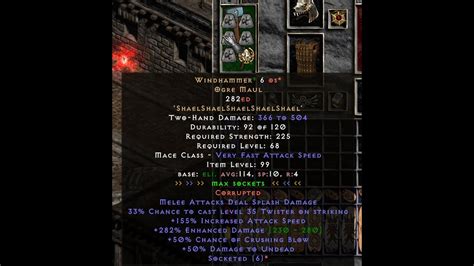 Project Diablo 2 S12 Maul Twister Proc Druid Build T1 Sewer Showcase